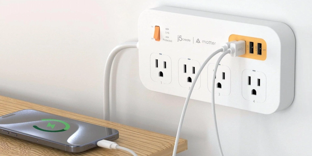 j5create's 8-in-1 Matter-Compatible Smart Plug Power Strip Now ...