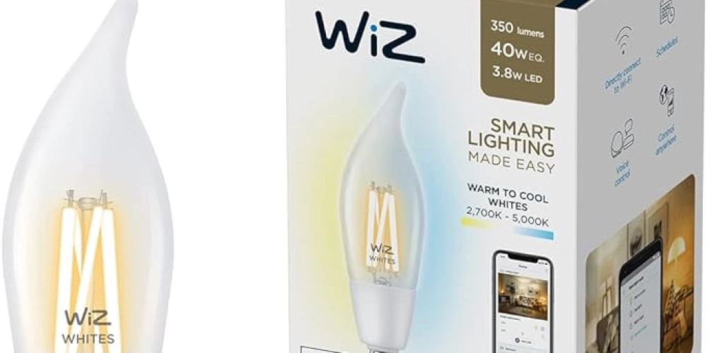 WiZ BA11 Candle 40W Tunable White Smart Bulb Information, Specification ...