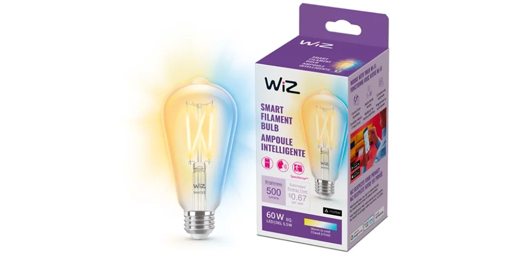 WiZ ST19 Filament Bulb Clear 60W E26 Information, Specification, News ...